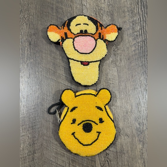 Bags | Winnie The Pooh And Tigger Beaded Coin Pouch | Poshmark